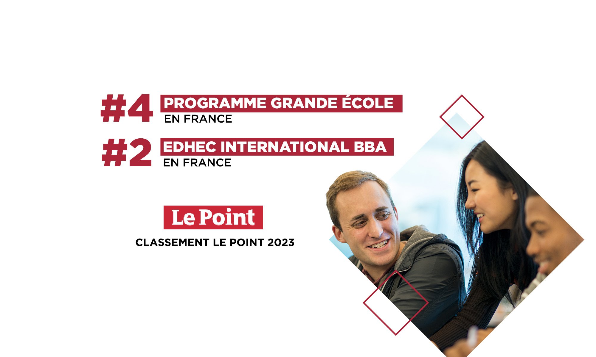 Classement Le Point 2023 : l’EDHEC 4e Grande Ecole et 2e BBA en France ...