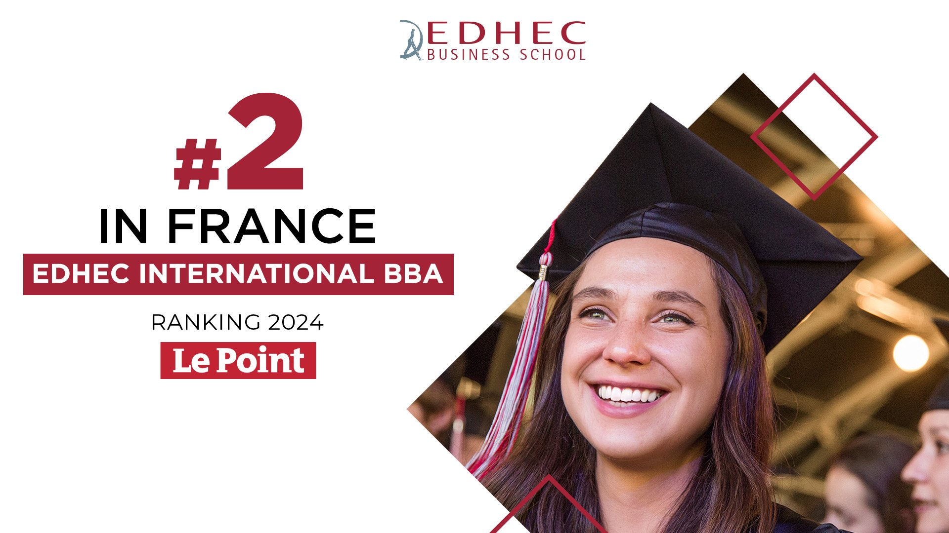 EDHEC International BBA No. 2 in France according to Le Point 2024 rankings