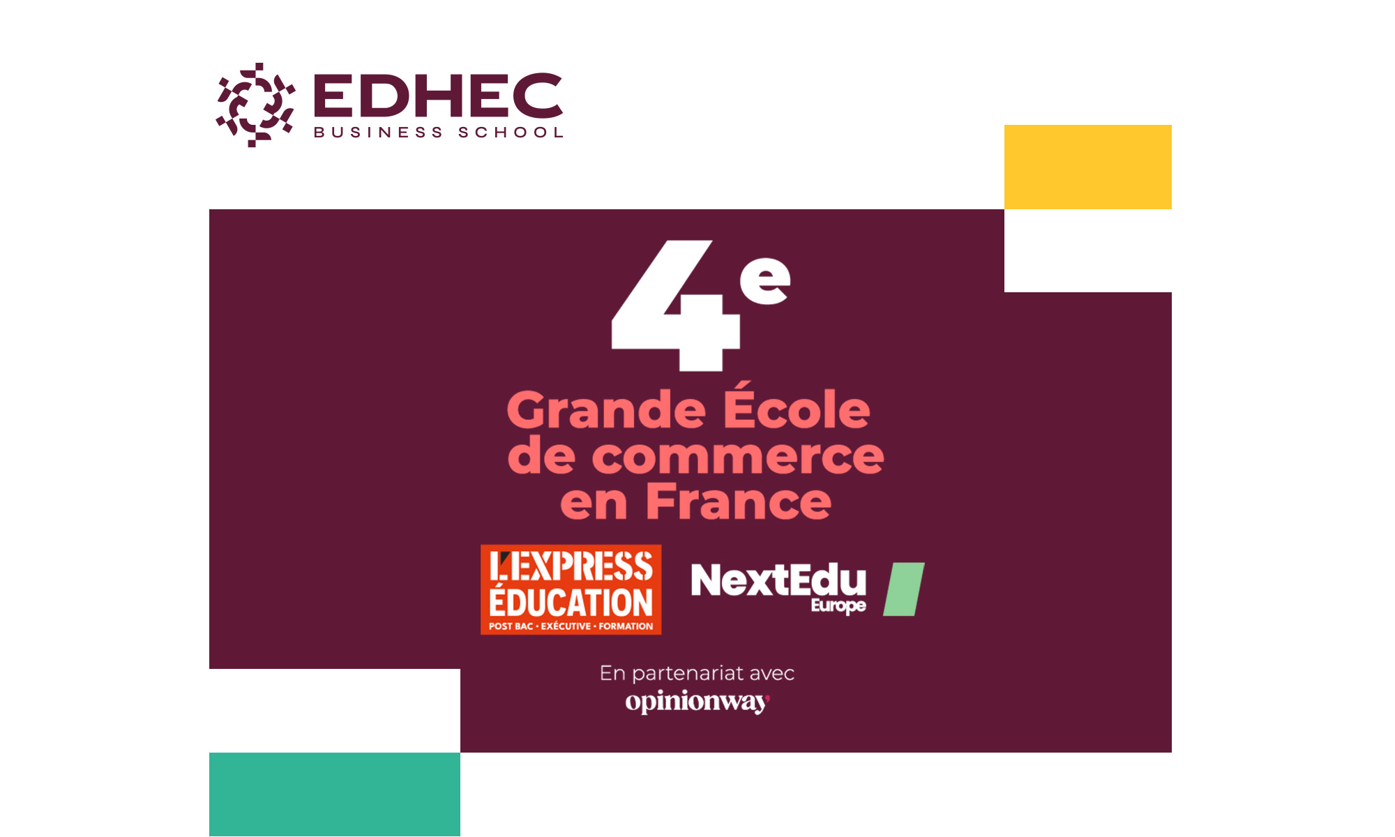 Classement L’Express Éducation × NextEdu : l’EDHEC se classe 4e | EDHEC ...